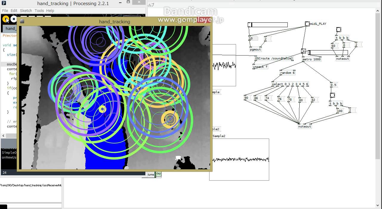 processing×puredata×kinect - YouTube