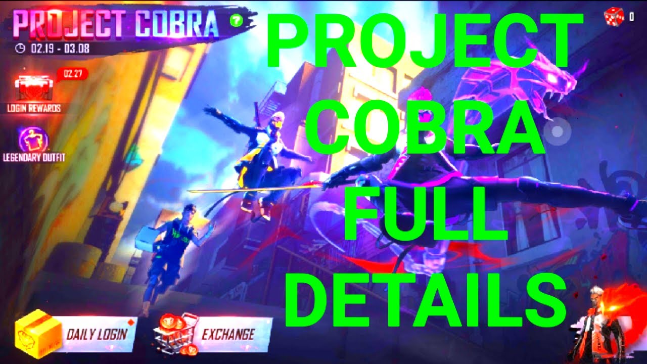 Project cobra event full details in free fire || How to get project ...