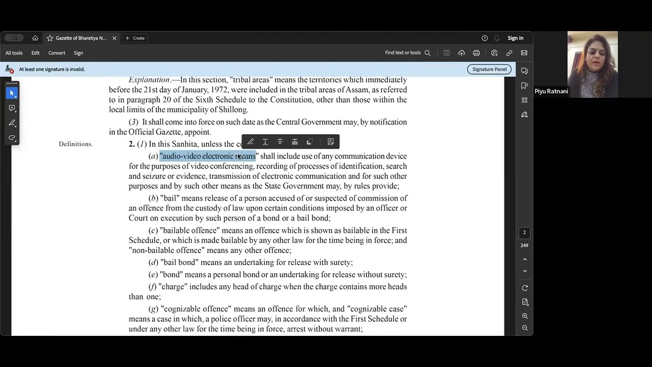 BNSS DEFINITION SECTION 2 IN HINDI AND ENGLISH 😍🤭😊☺️ - YouTube