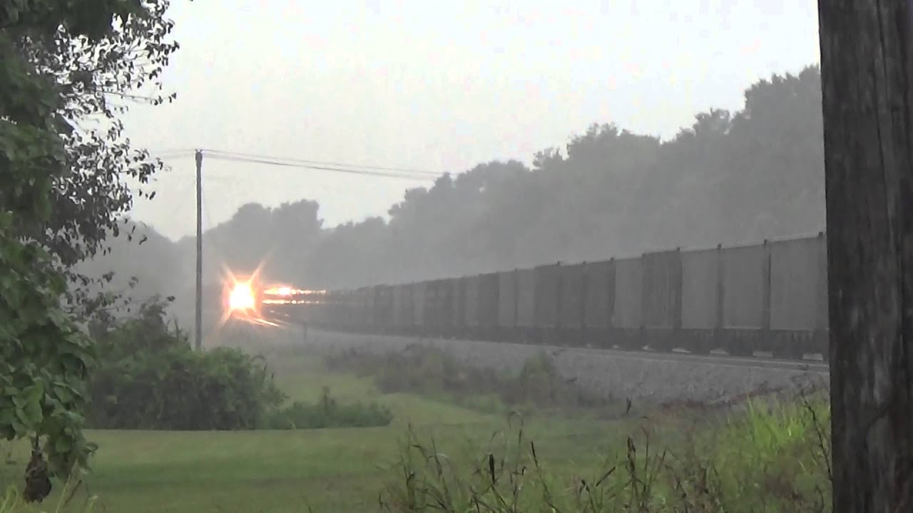 Norfolk Southern Trains during a Lightning Thunderstorm!! - YouTube