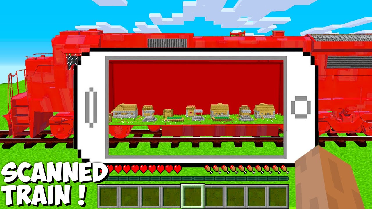 I SCANNED the TRAIN WITH AN X-RAY AND FOUND NEW VILLAGE in Minecraft ...
