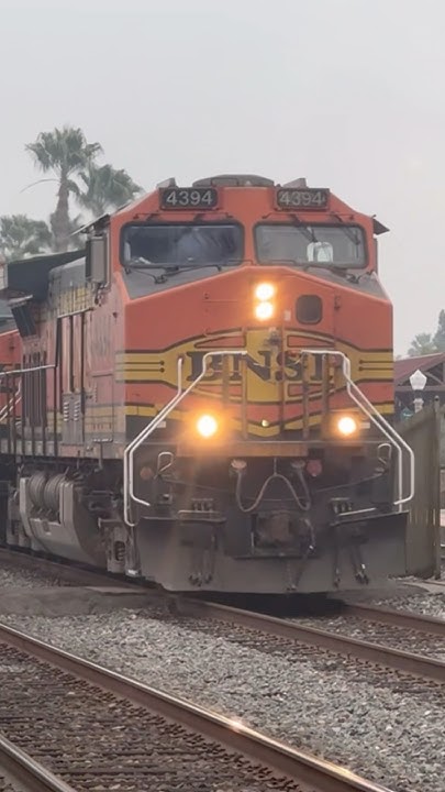 BNSF #4394 9-44CW H2 Leads Intermodal Train Through Fullerton #bnsf #socal #fullerton #railfan ...
