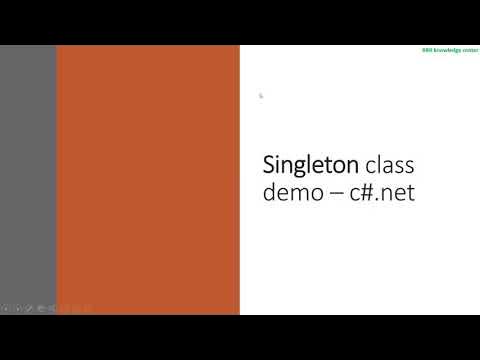 Singleton design pattern class creation in c# - YouTube