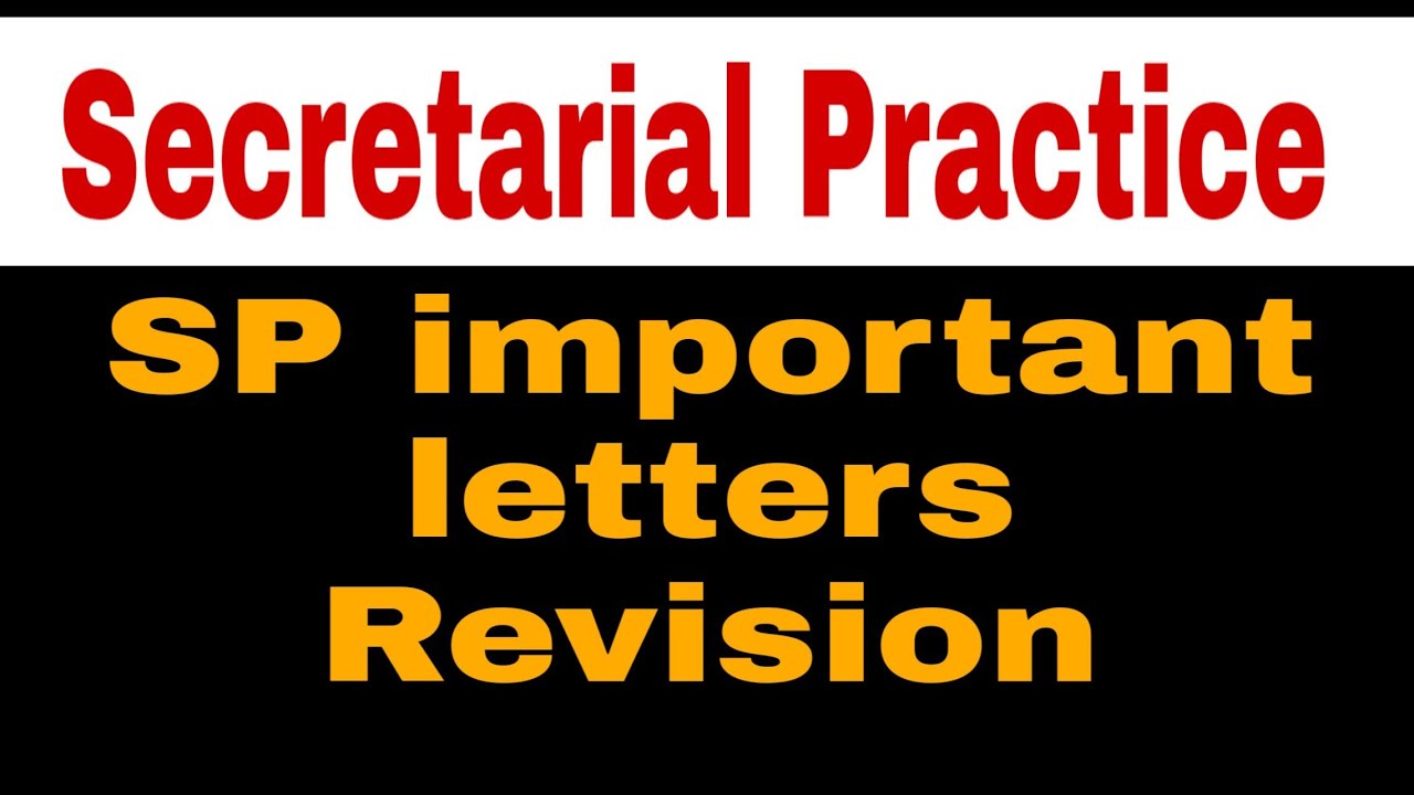 SP imp letters...........by akash. sir - YouTube