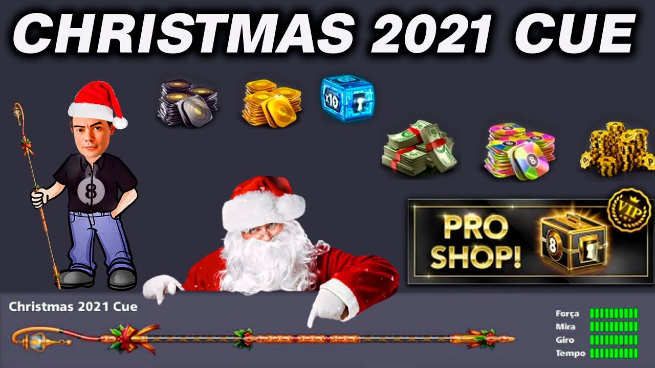 Nova Promoção 8 Ball Pool Christmas Cue Natal 2021 - YouTube