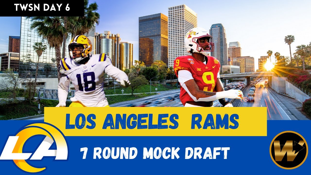 Los Angeles Rams 7 Round Mock Draft - YouTube