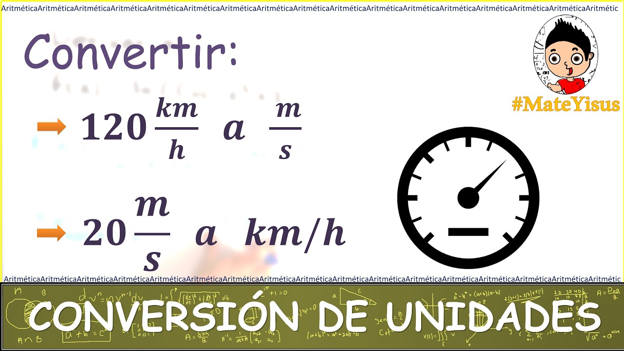 Convertir De Km h A M s Y De M s A K h YouTube