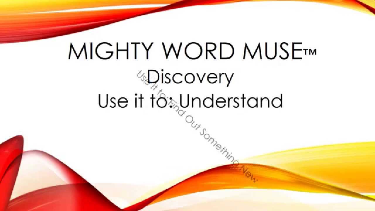 Mighty Word Muse ™ Discovery - YouTube