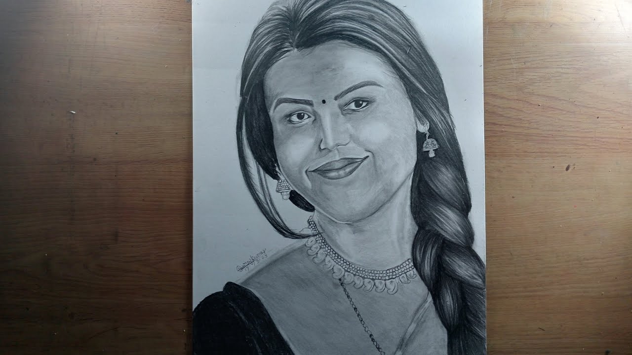 Kajal Agarwal drawing ️ ️ How To Draw Kajal Agarwal Step by step# ...