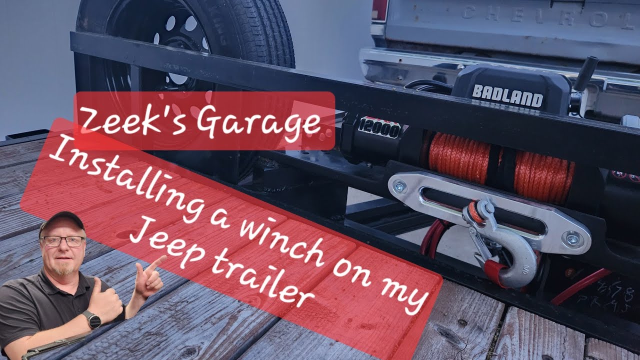 Installing a winch on my car trailer - YouTube