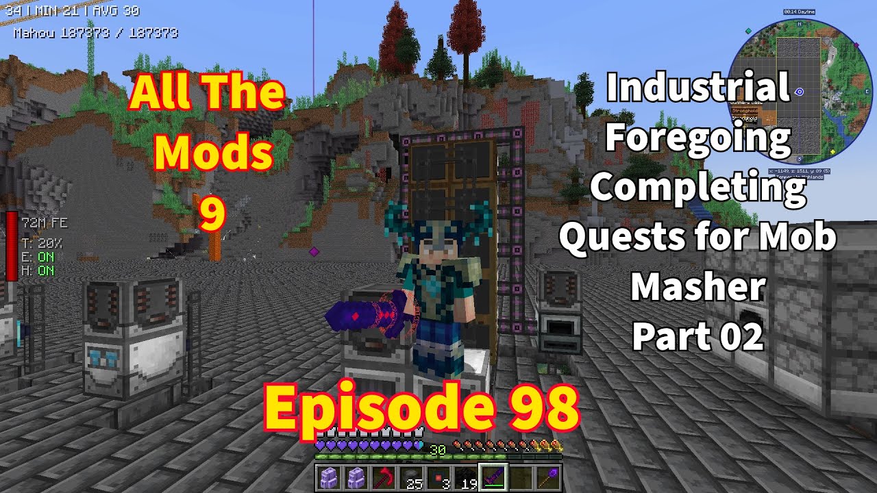 All The Mods 9. Episode 98. Industrial Foregoing Completing Quests for ...