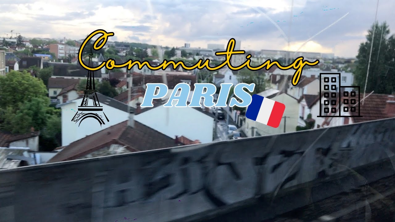 (Real Life in Paris 🇫🇷) Commuting from Paris to the Suburbs after Rain ...