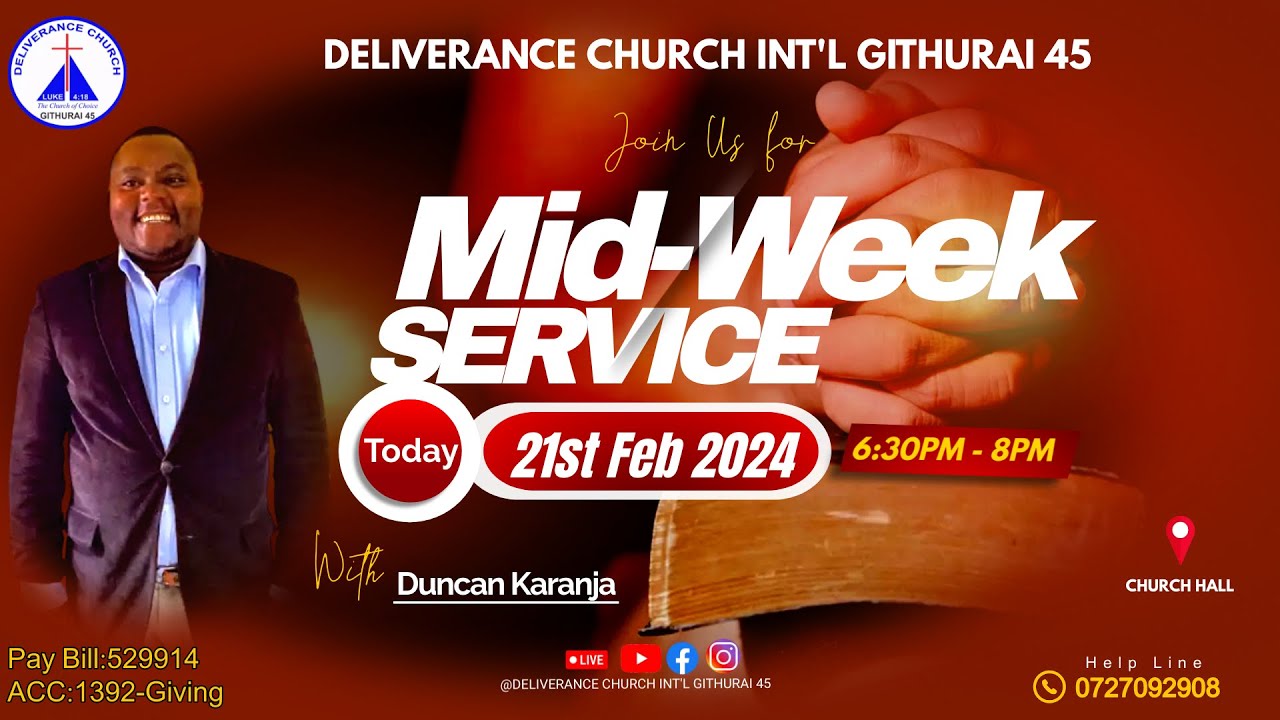 Welcome To Our Midweek Service// Min. Duncan Karanja//21st Feb 2024 - YouTube