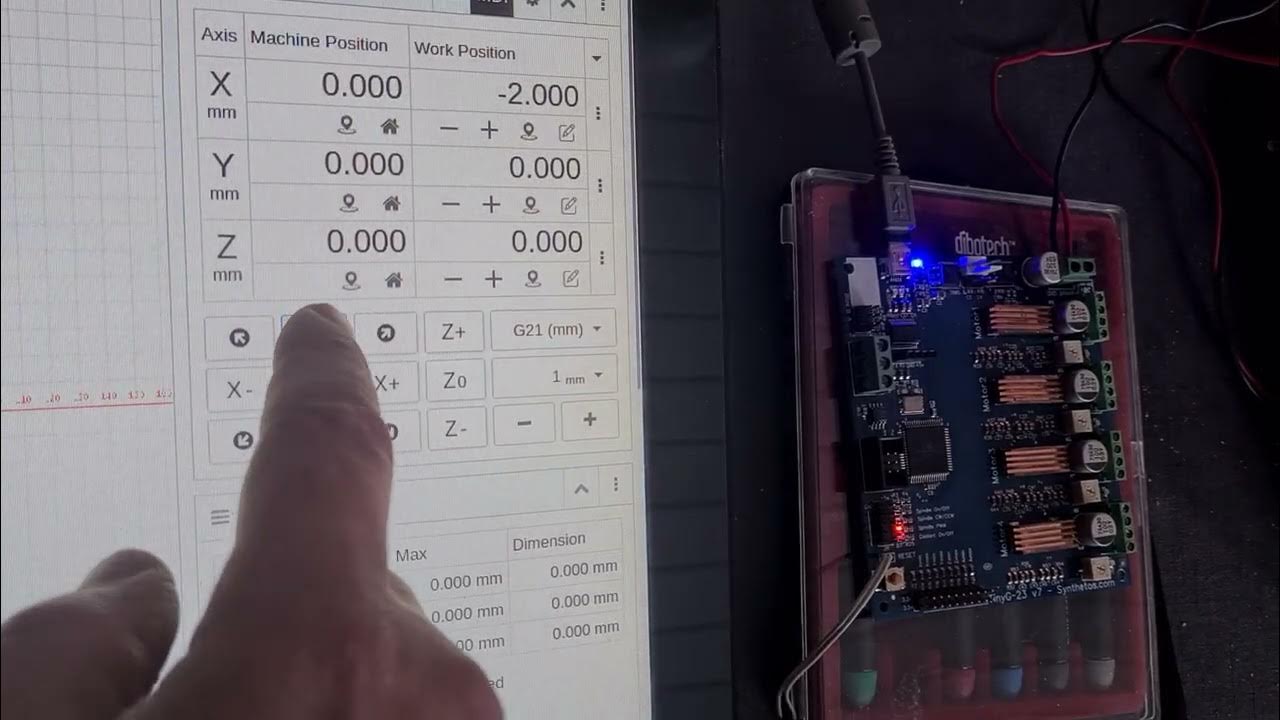 TinyG v7 cnc controller/driver + cncjs and elo touchscreen - YouTube