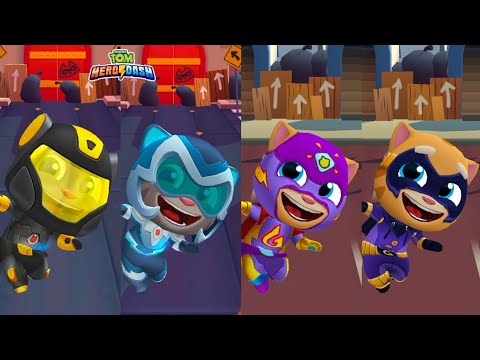 Talking Tom Hero Dash Black Jet Tom vs Ice Bolt Tom vs Mighty Ginger vs ...