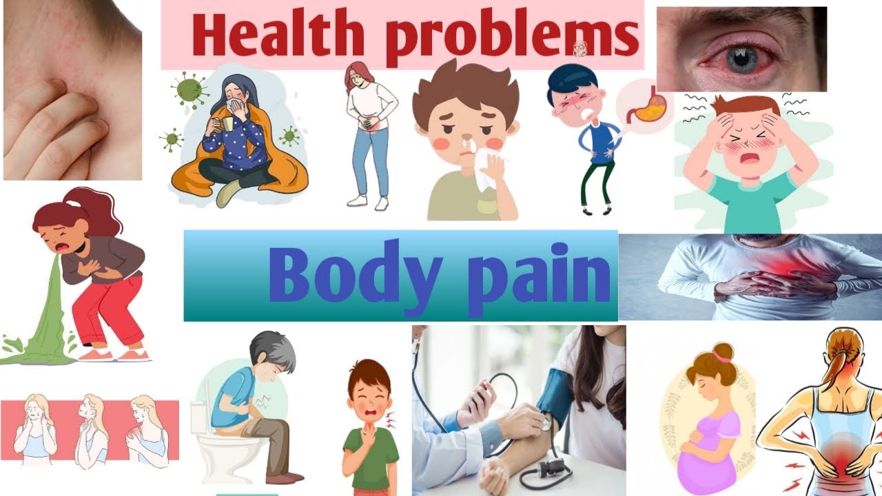 Health problems/illness body pain vocabulary/English vocabulary verbs ...