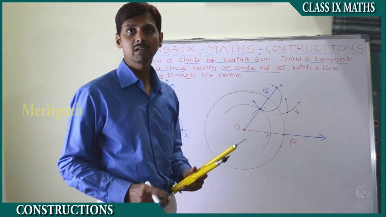 9 Class IX Maths CBSE Constructions-Circle - YouTube