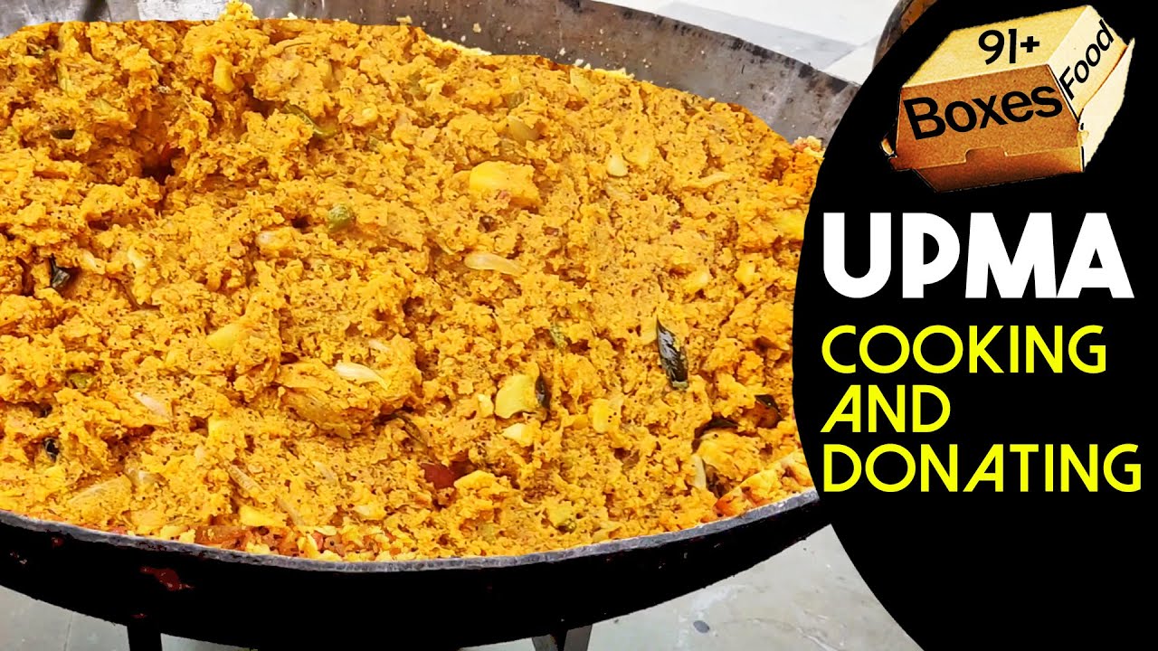 Upma recipe | Cooking and Donating Food To Underprivileged | ASMR ...