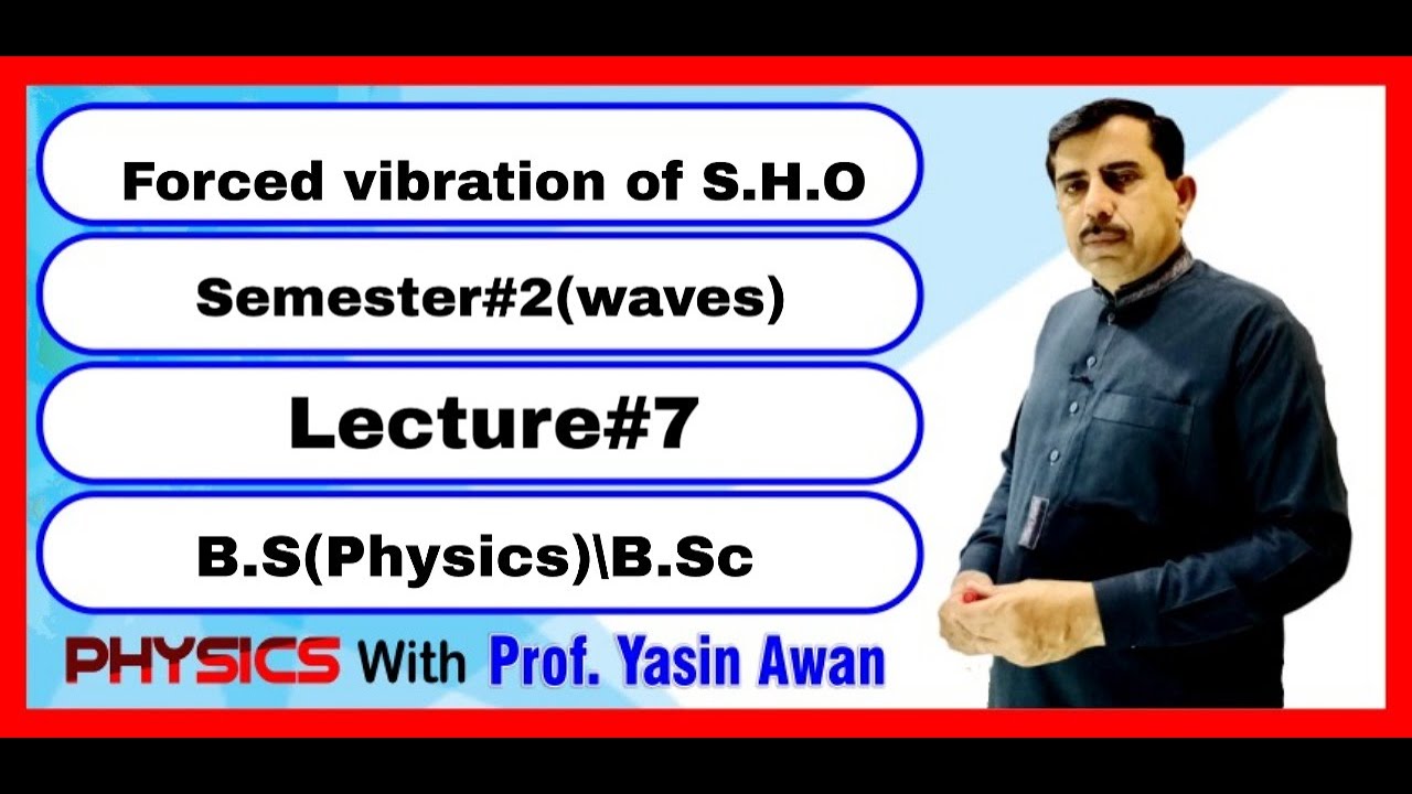 Forced Vibration Of S.H.O. Semester # 2 (waves). Lect # 7. BS Physics|B.Sc. Physics With Prof ...