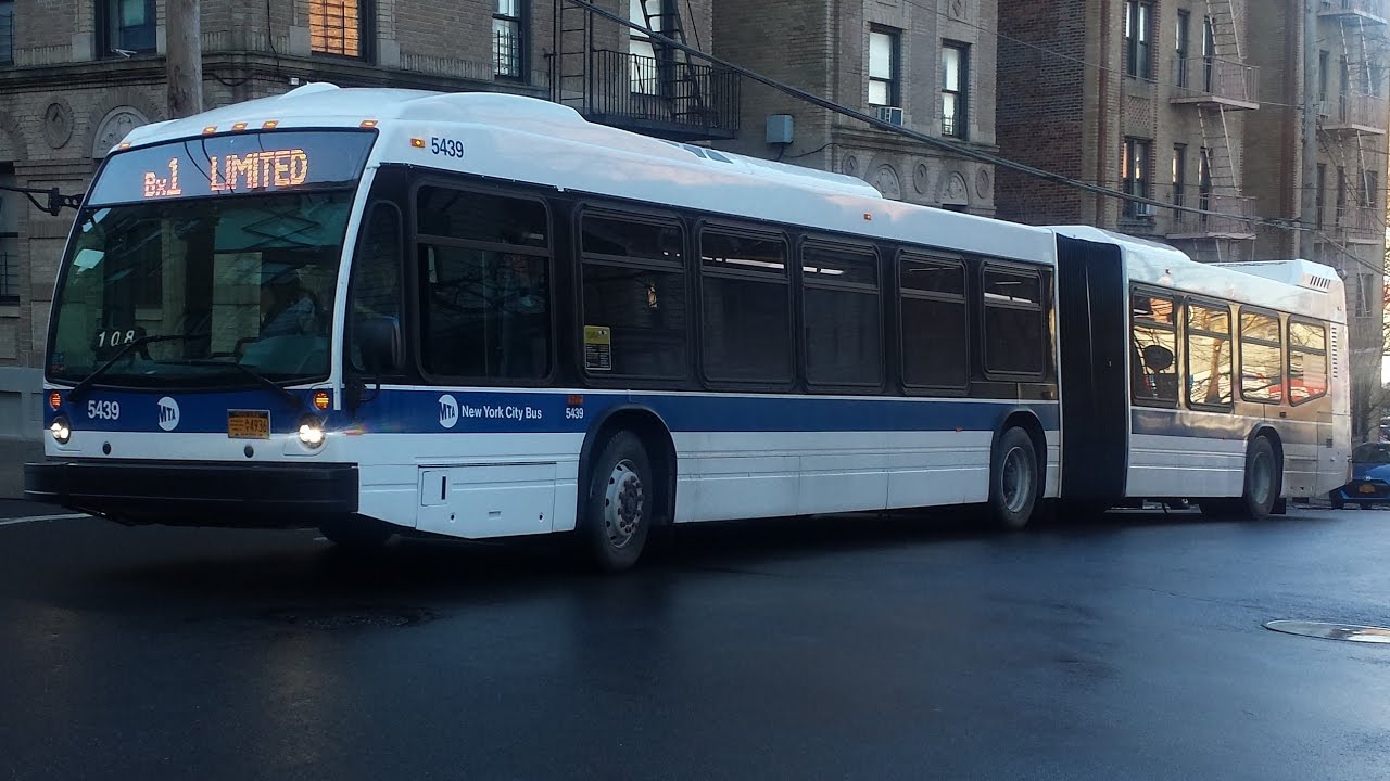 MTA NYC Bus! 2016 Nova Bus LFSA [#5439] Bx1 LTD Bus @ Health Avenue ...