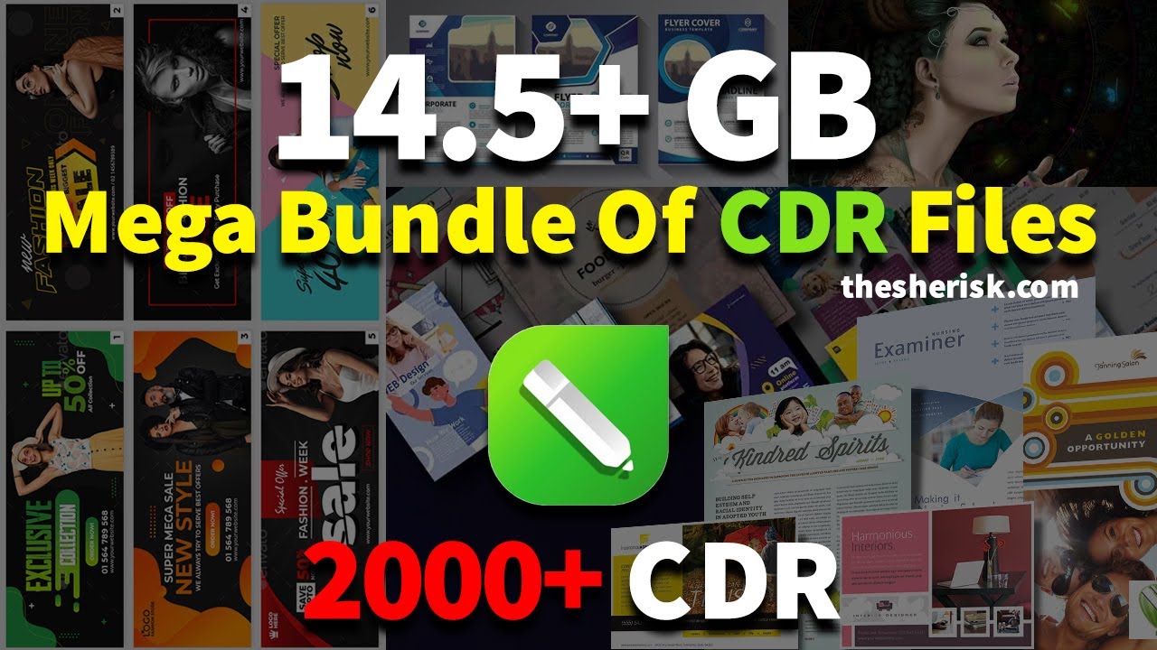 All In One CDR Files Templates |Corel Draw Templates| |Sheri Sk| - YouTube