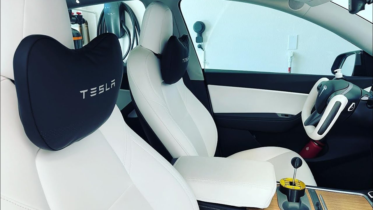 2022 Tesla Model Y Accessory For Neck Pain and Comfort Pillow! - YouTube