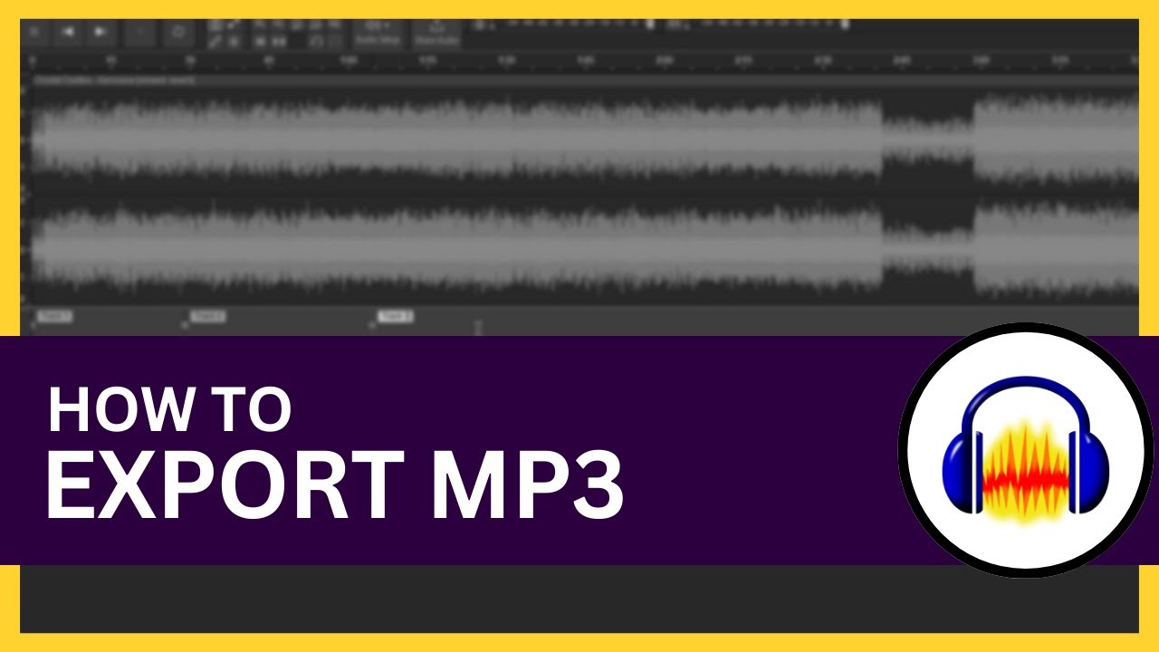 How to Export in Audacity as MP3 - YouTube