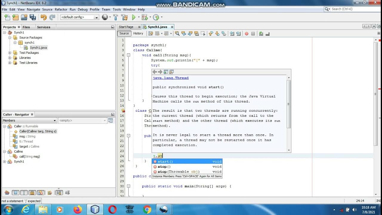 Java the complete Reference Ninth Edition (Chapter 11) Example (7 ...