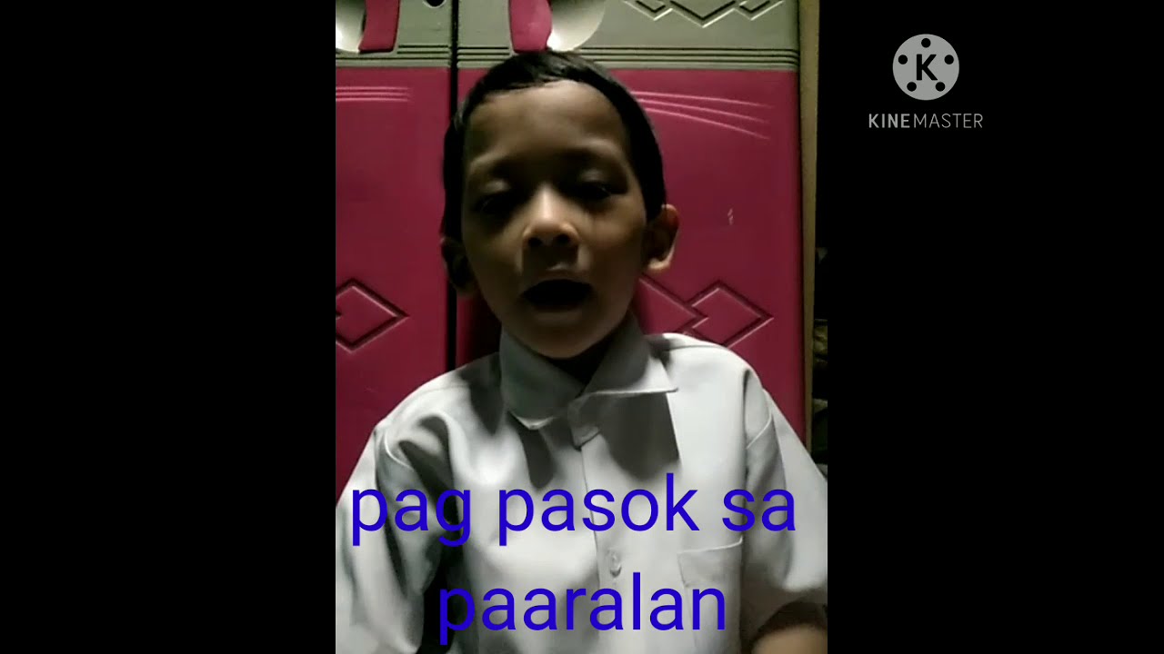 Tuntunin sa paaralan tula ng kindergarten - YouTube