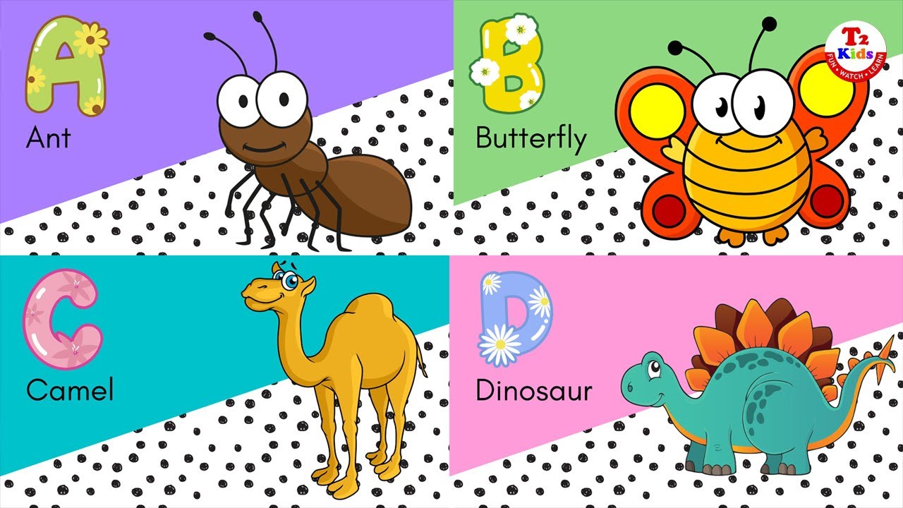 Phonics song with two words | ABC phonic song for toddler | Learn ABC ...