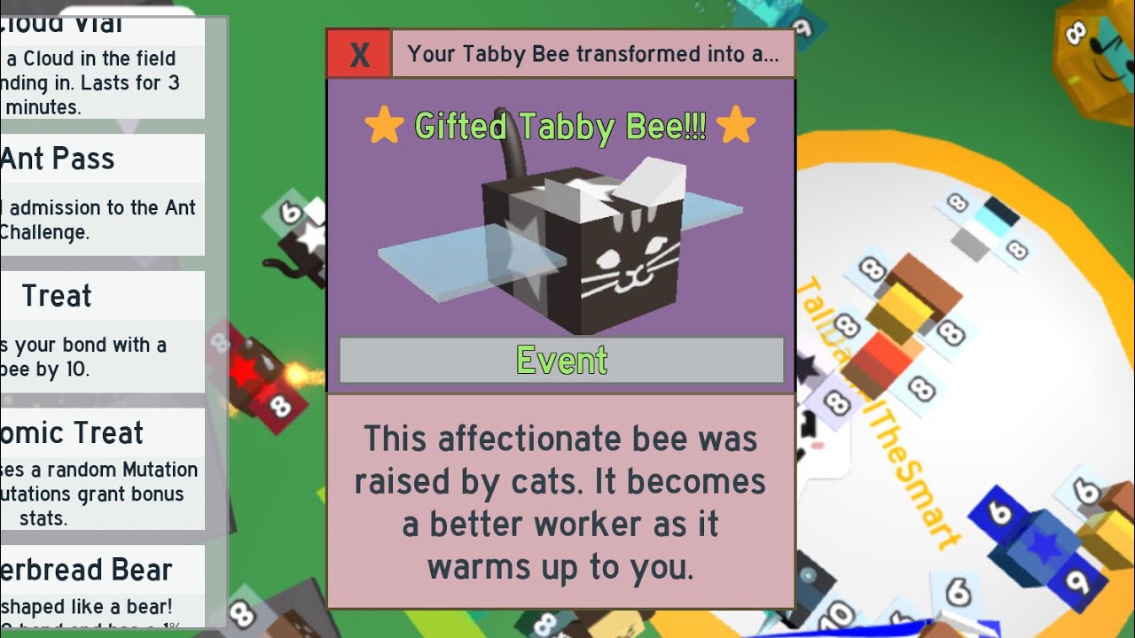using star treat on tabby bee - YouTube