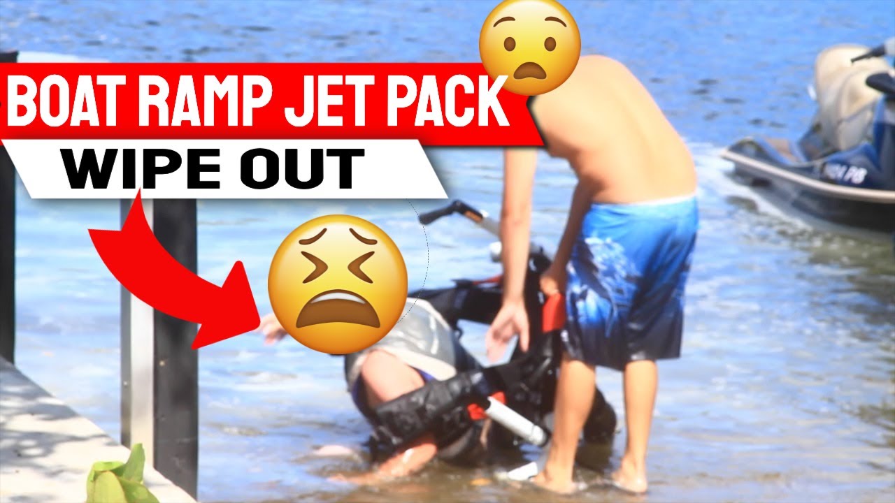 Jet Pack Crash Landing At Boat Ramp - YouTube