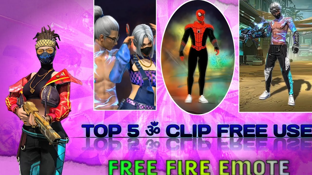 TOP 5 ॐ CLIP FREE USE 😍 NO COPYRIGHT ©️ FREE FIRE EMOTE CLIP - YouTube