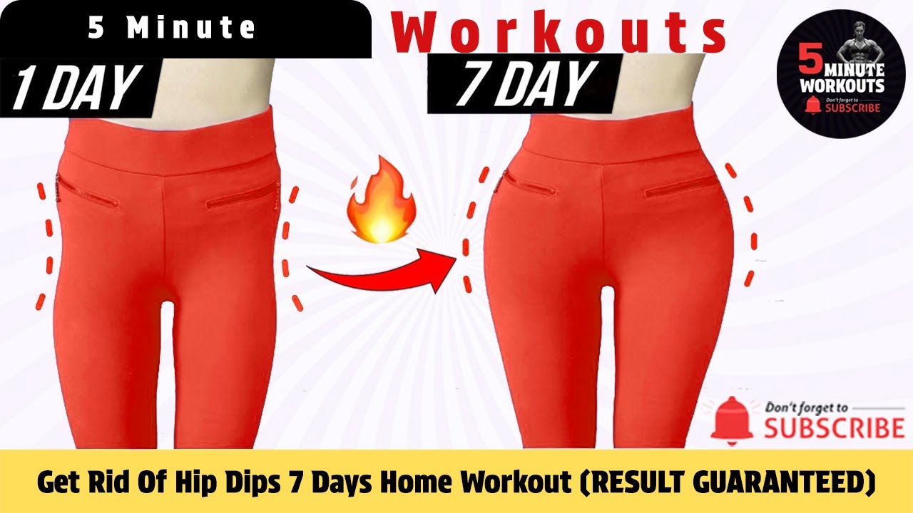 Get Rid Of Hip Dips 7 Days Home Workout (RESULT GUARANTEED) By 5 Minute ...