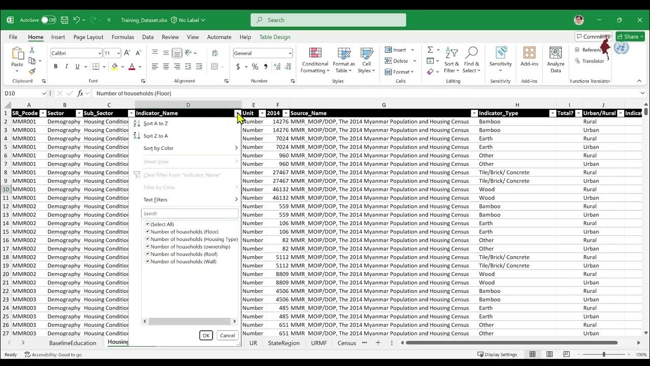 Overview of Training Datasets | Chapter 5 | MIMU Power BI Training in Myanmar (Nov 2024 Updated ...