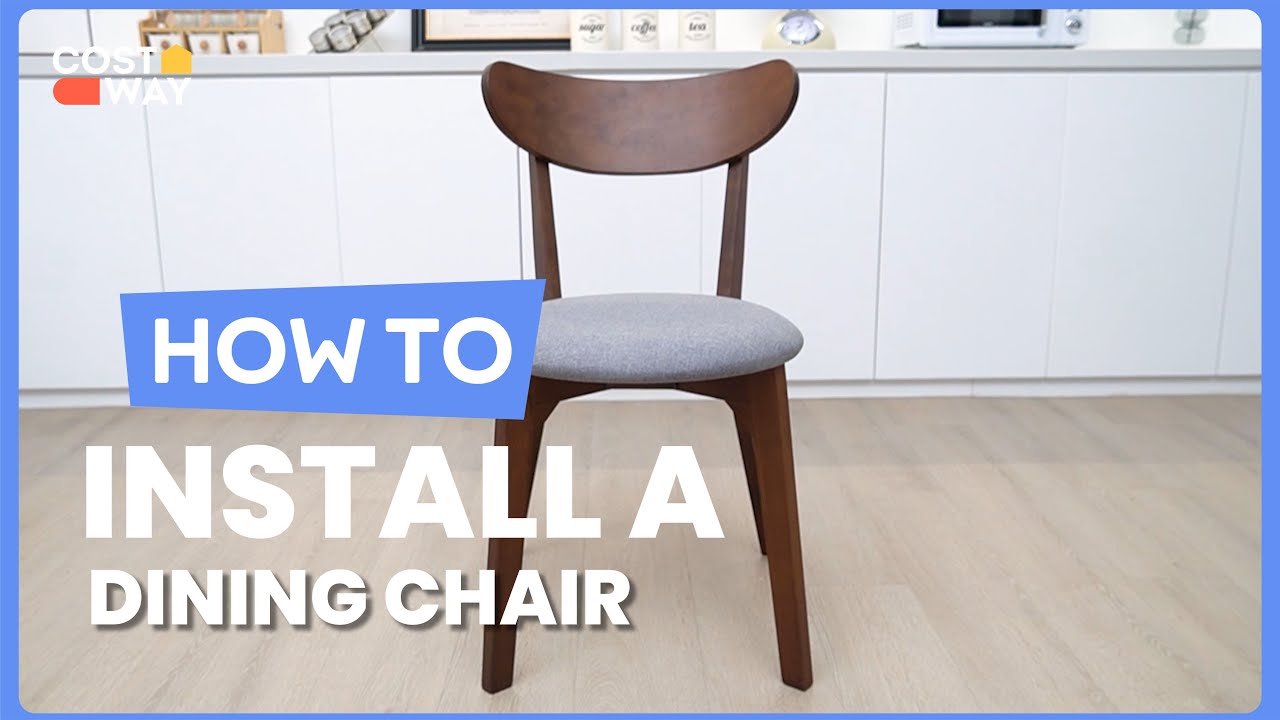 How to Install the Set of 2 Dining Chairs Upholstered Curved Back Side ...