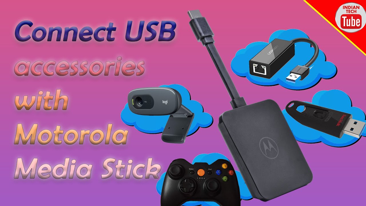 How to connect USB devies with Motorola 4K Media Stick - YouTube