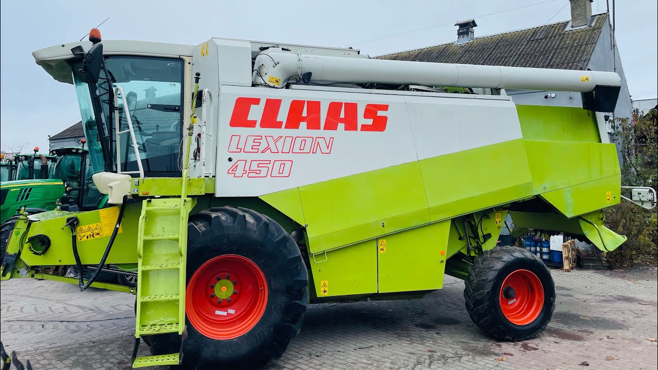 Kombajn zbożowy CLAAS LEXION 450, 1997r, heder 6.6m z wózkiem ...