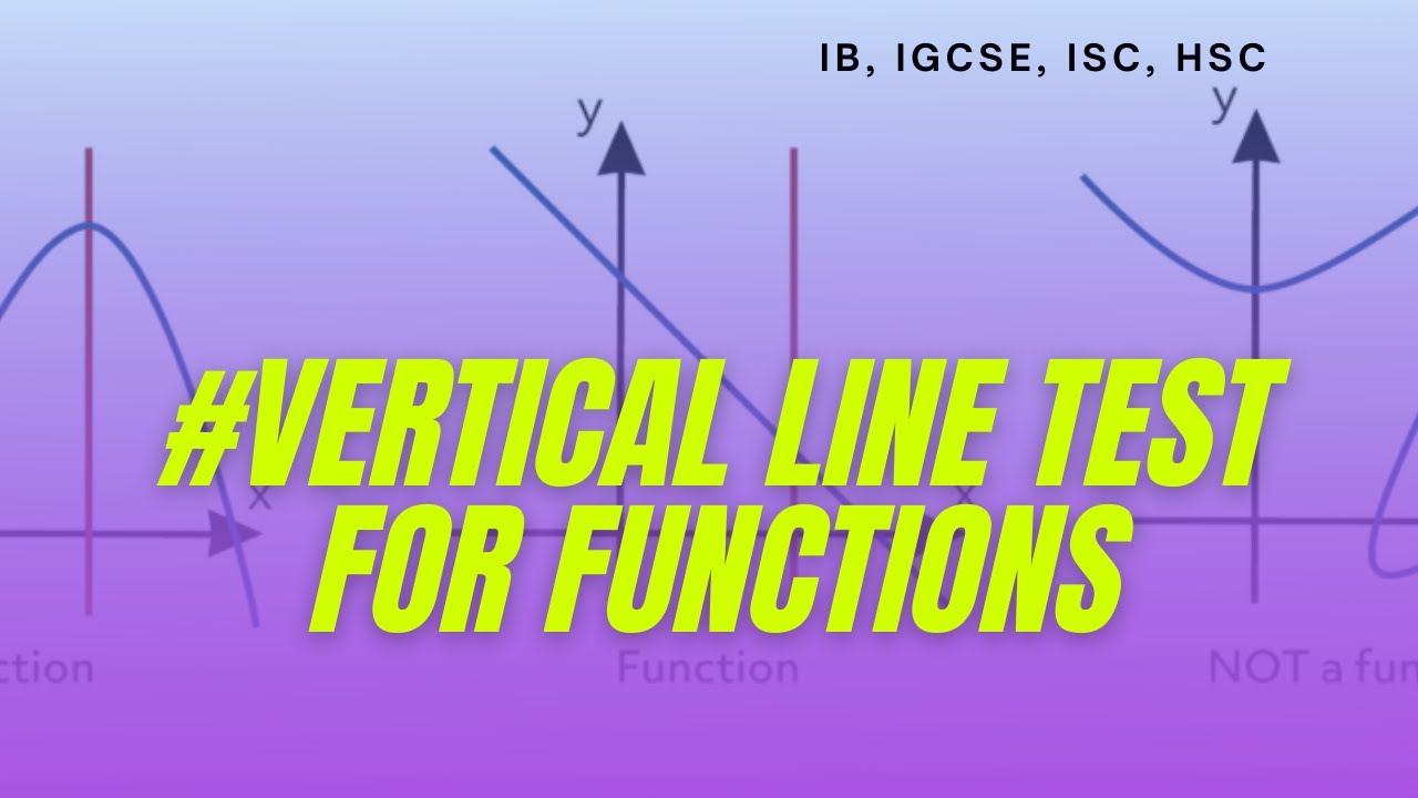 Vertical Line Test For Functions - YouTube