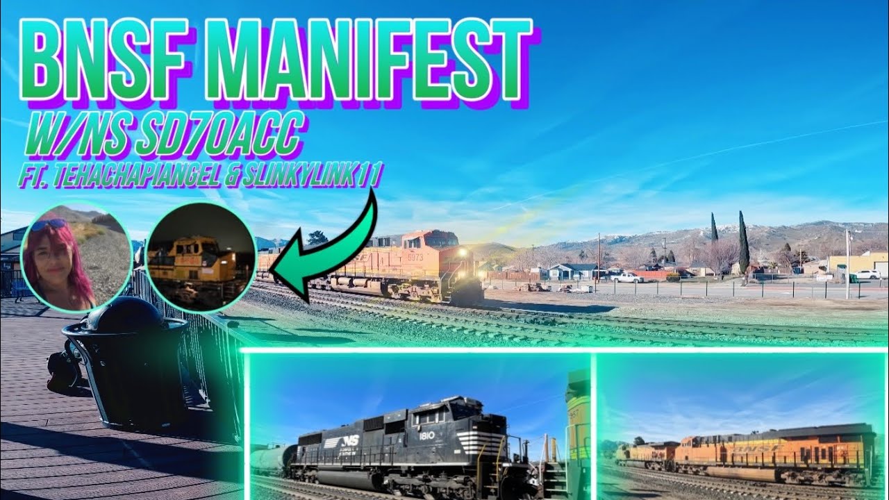 BNSF Manifest w/NS SD70ACC Ft. @slinkylink11 and @ChatsworthAngel - YouTube