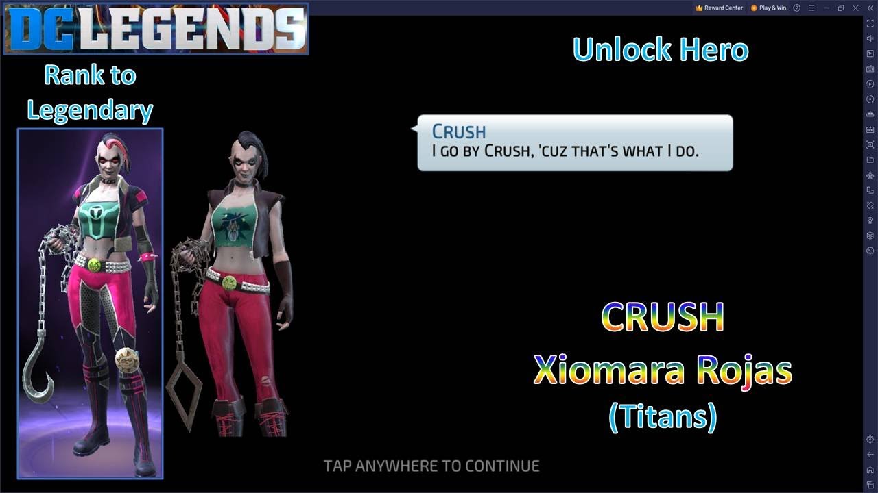 DC Legends: Fight Superheroes - Unlock Super-Hero CRUSH, Xiomara Rojas ...