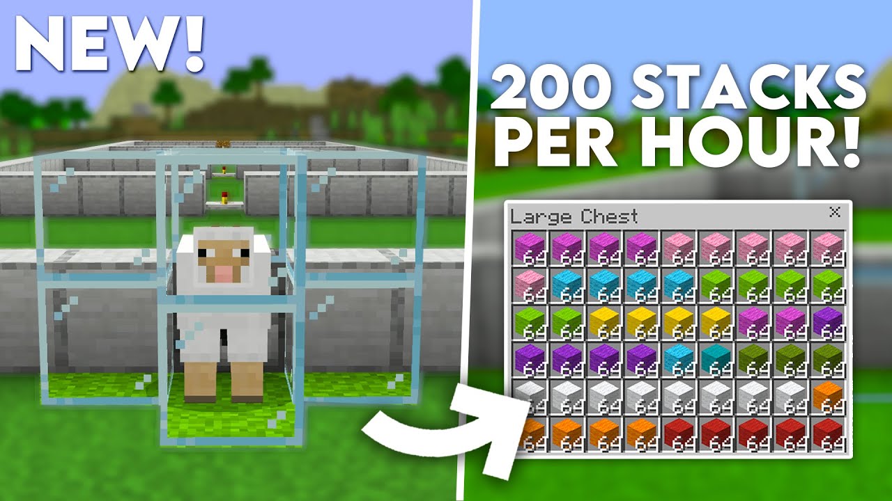 Minecraft EASY WOOL FARM in Bedrock 1.21+ (MCPE/Xbox/PS4/Nintendo ...