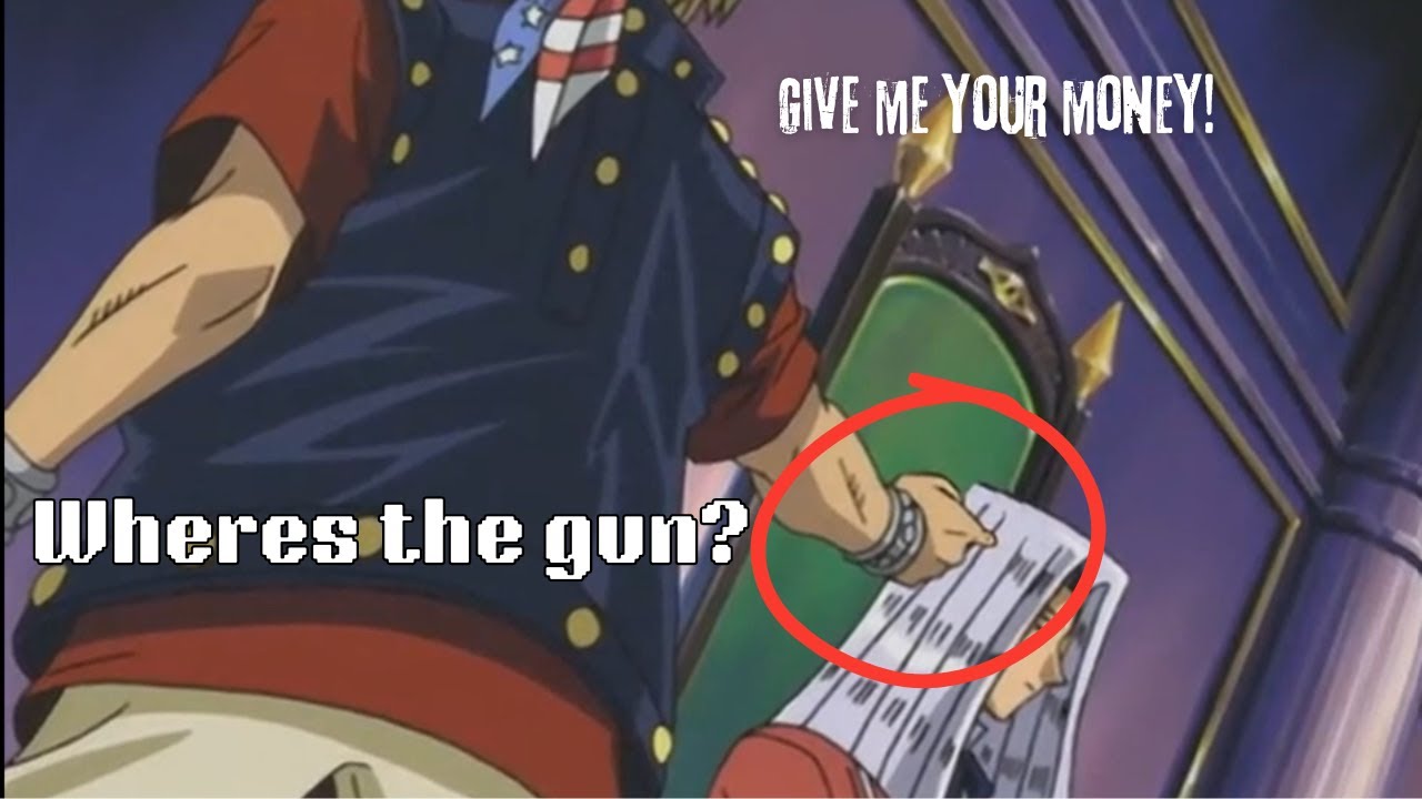 Bandit Keith points a gun at Pegasus. Yugioh Uncensored Moments. - YouTube