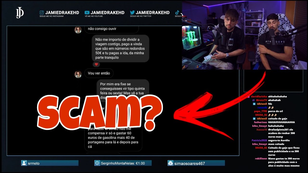 AMIGO DE JAMIEDRAKEHD LEVOU SCAM DE ALEX MAROMBA!? PARTE 1 - YouTube