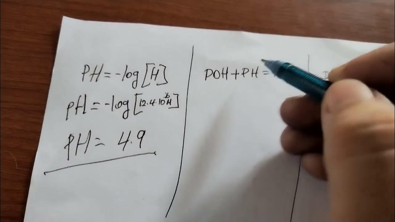 calculo de pH, pOH, [H] y [OH] - YouTube