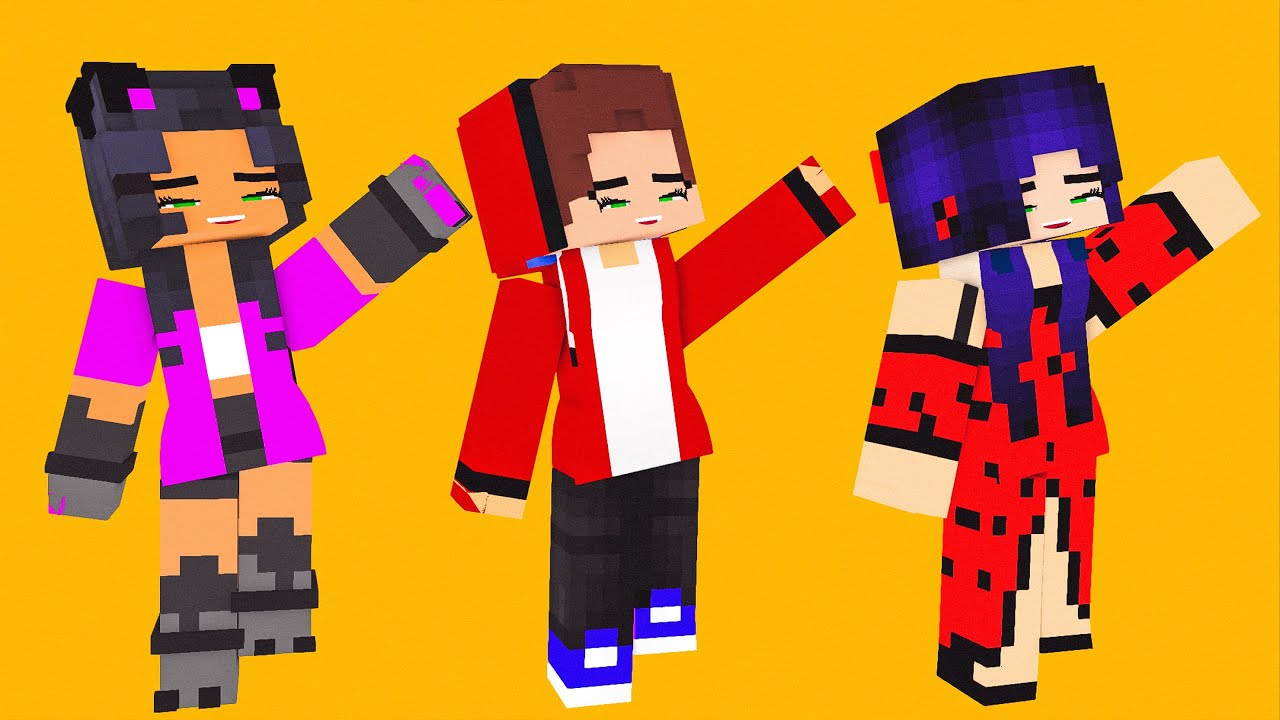 Super Idol Dance Meme /Aphmau Ladybug And JJ // Minecraft Animation ...