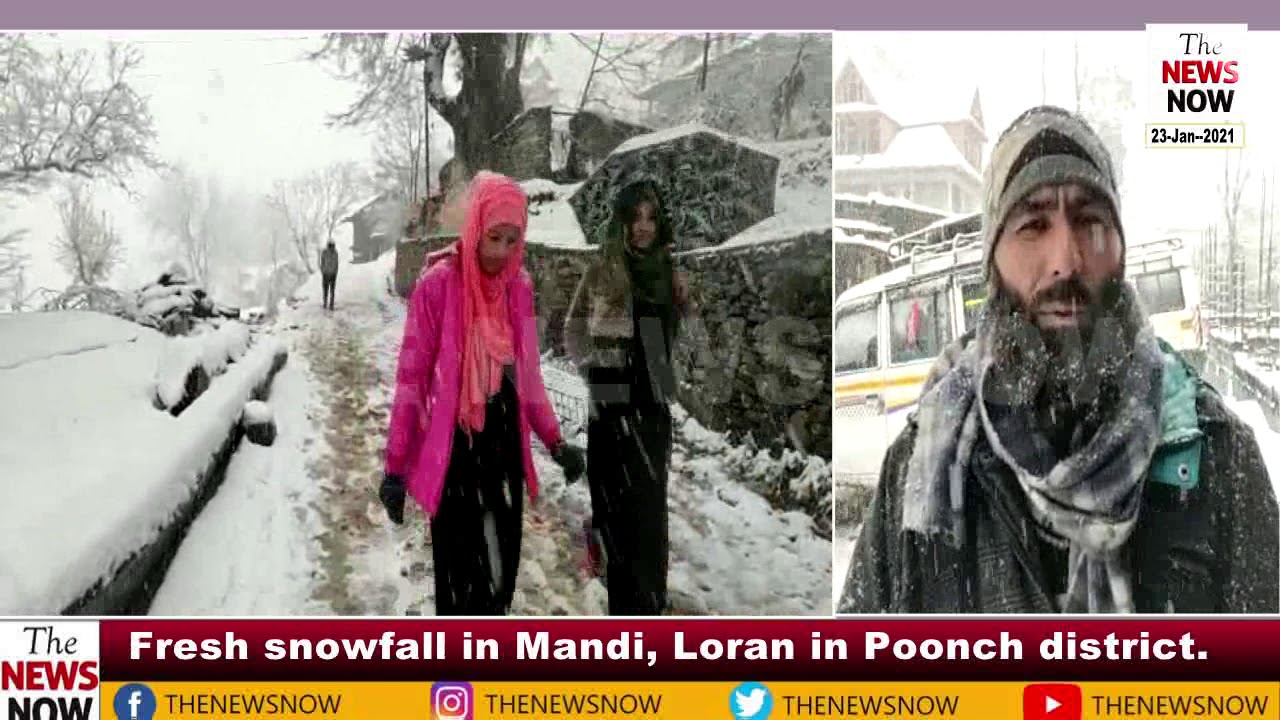 Fresh snowfall in Mandi, Loran in Poonch district - YouTube
