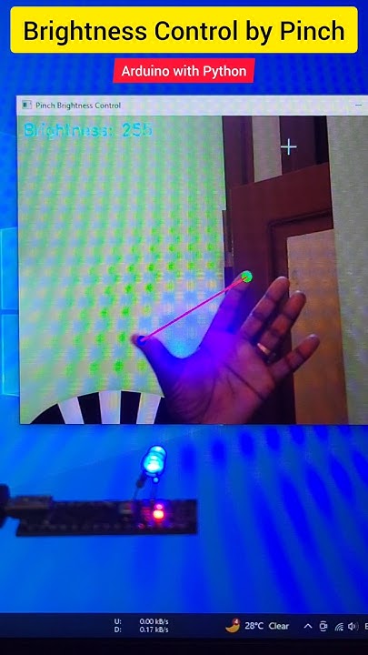 Led Brightness Control by Pinch 🤏 Arduino Python Project 🔥🔥#shorts #viralvideo #reels # ...
