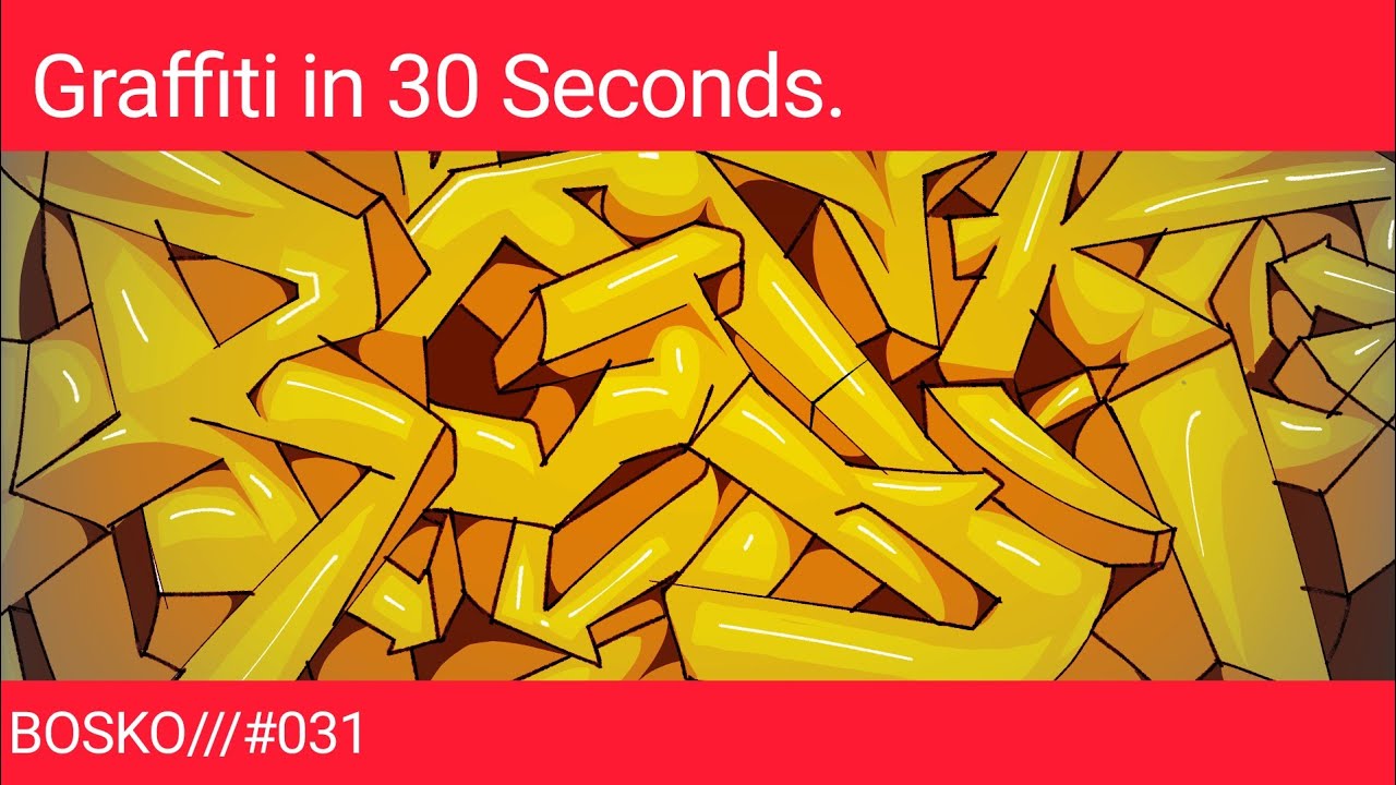 Digital Graffiti in 30 Seconds | Speed Art Ibis Paint | BOSKO ink - YouTube