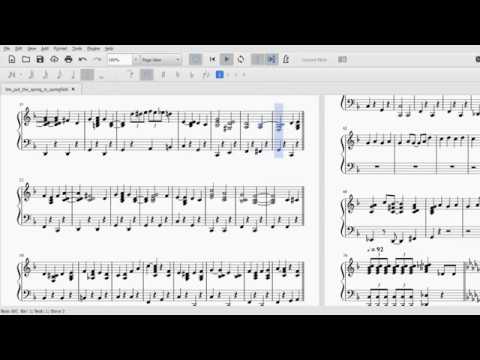 We put the spring in Springfield | piano cover with sheet music - YouTube